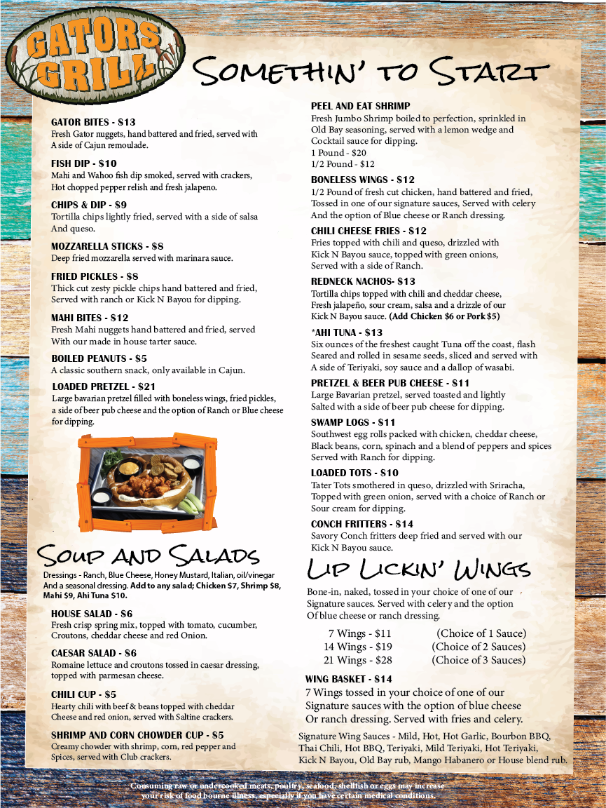 Menu - Camp Holly